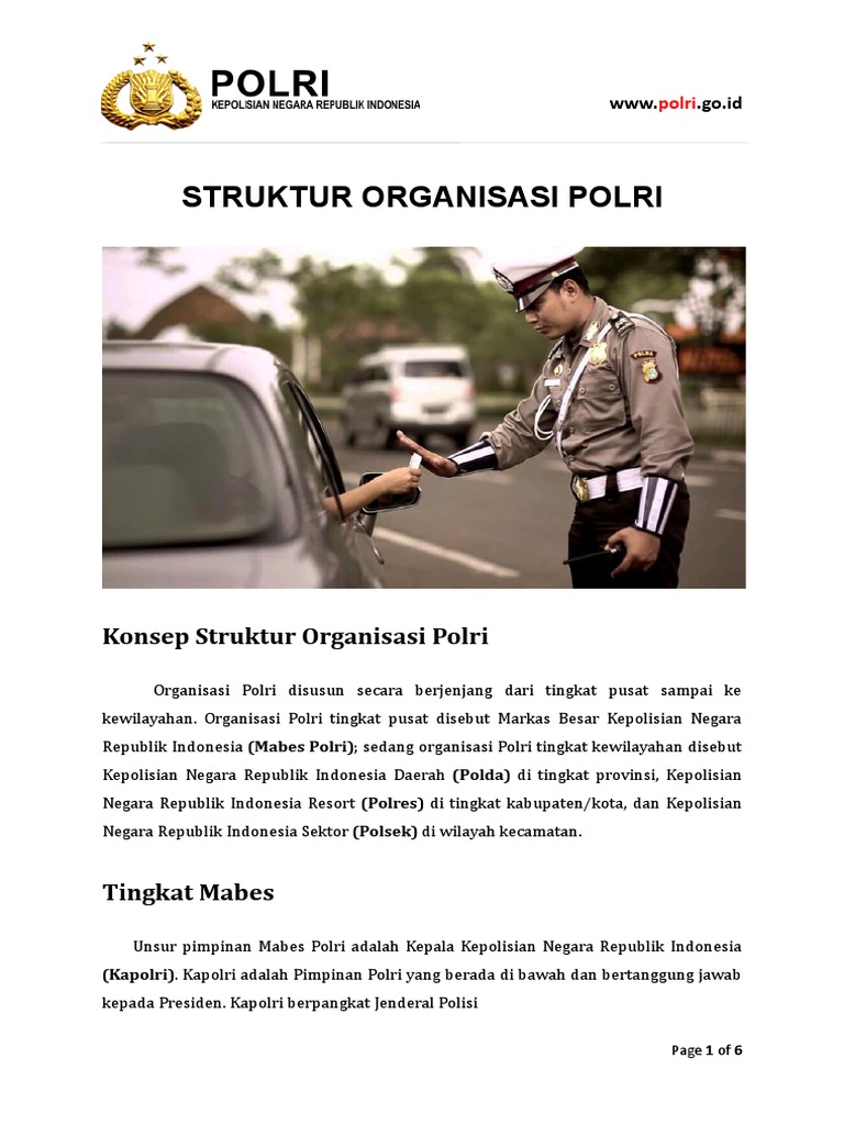 Struktur Organisasi Polri | PDF