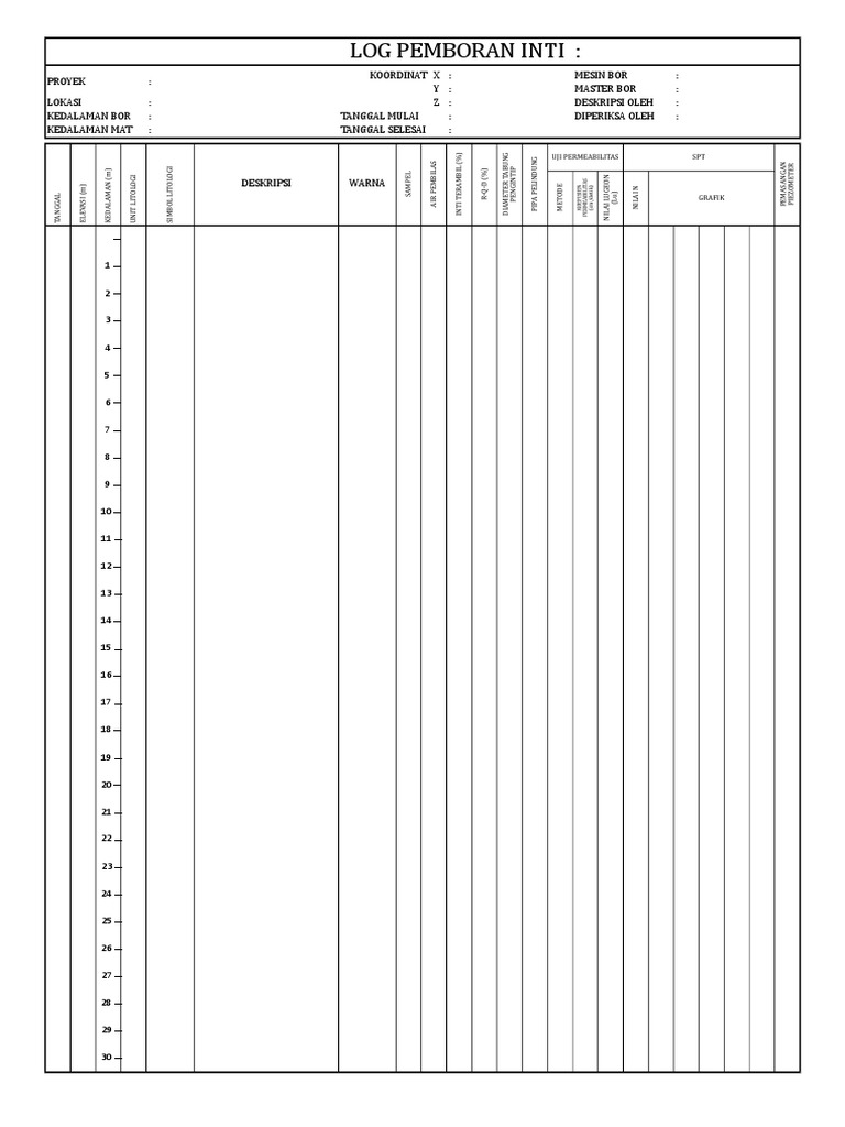 Format Log Bor | PDF