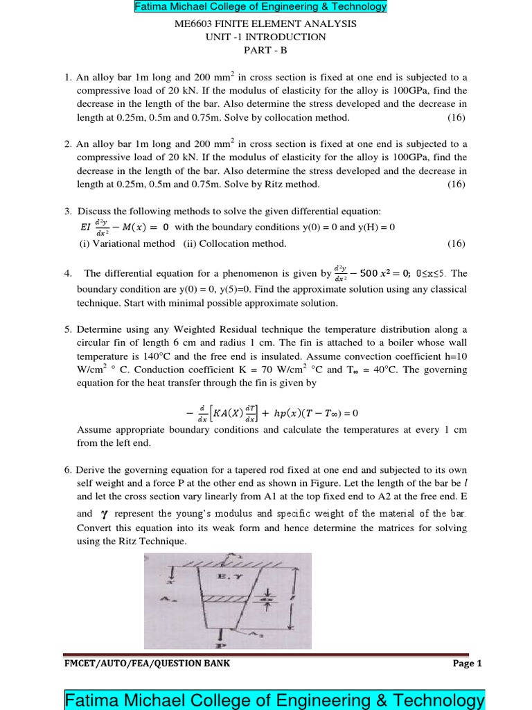 Fem | PDF | Finite Element Method | Matrix (Mathematics)