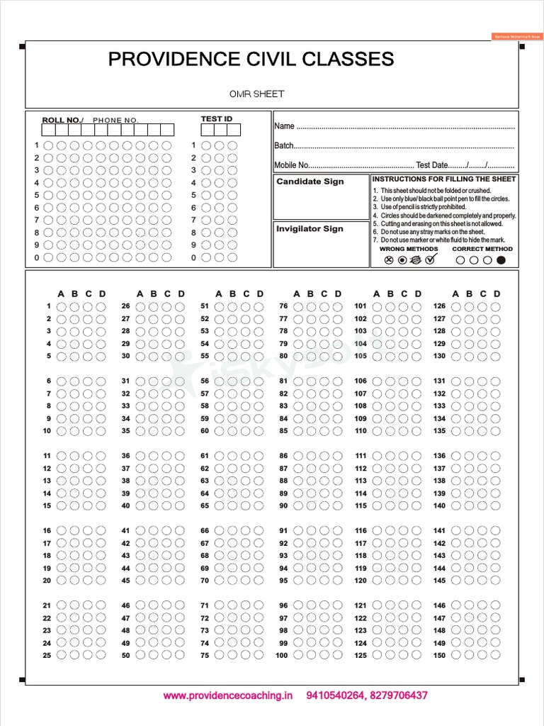 WB Primary TET OMR Sheet Download 2023 2024 EduVark, 42% OFF