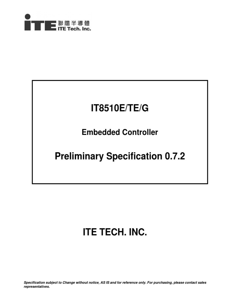 Embedded Controller | PDF | Random Access Memory | Input/Output