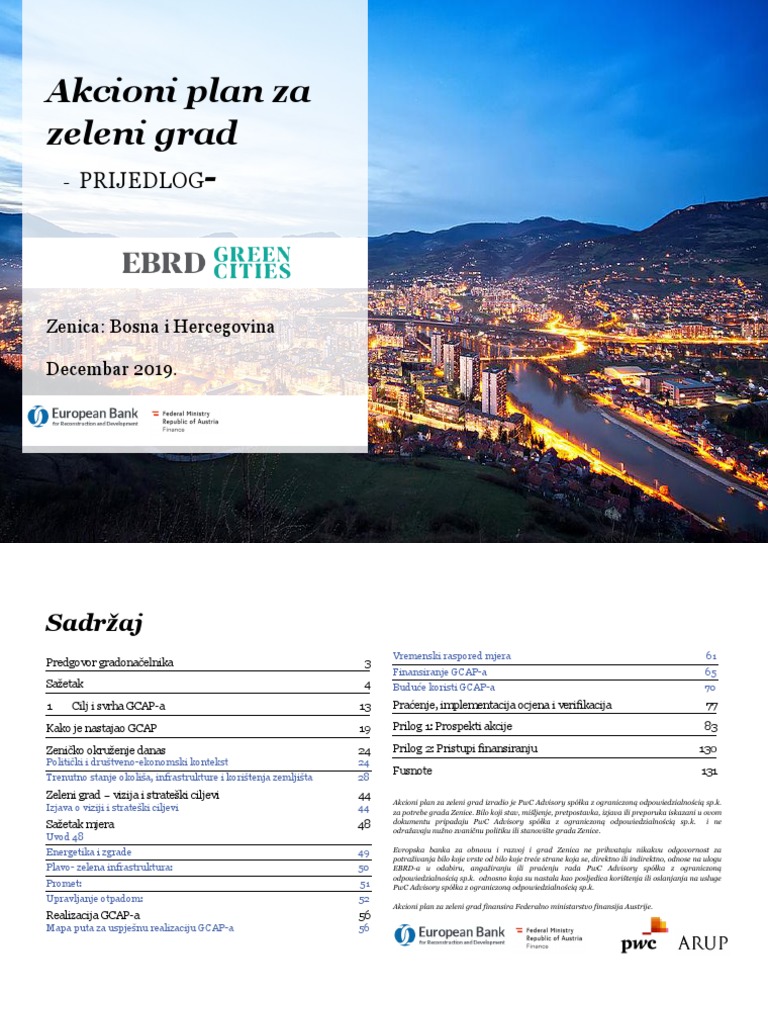 Prijedlog Akcionog Plana Zeleni Grad Za Zenicu (S Komentarima) | PDF