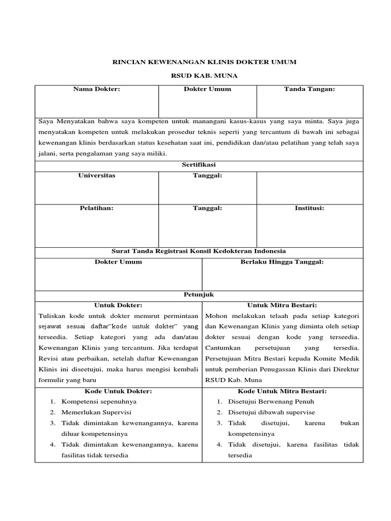 RKK Dokter Umum | PDF