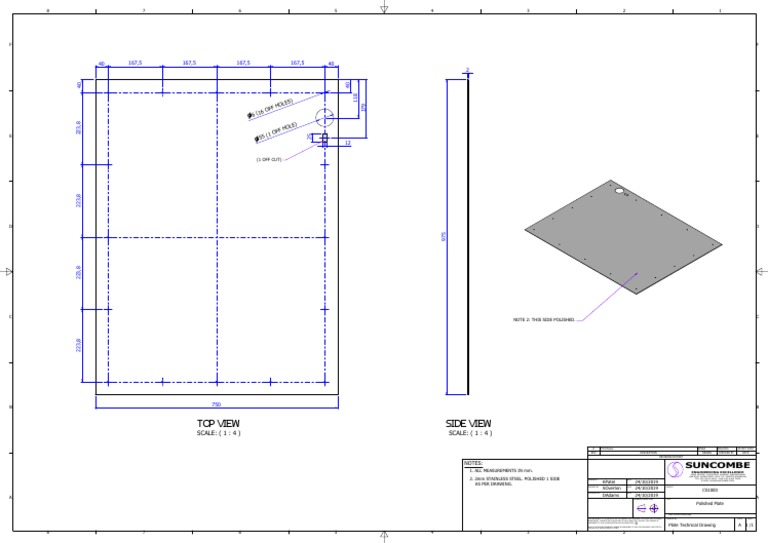 Plate Technical Drawing | PDF | Communication Design | Art Media