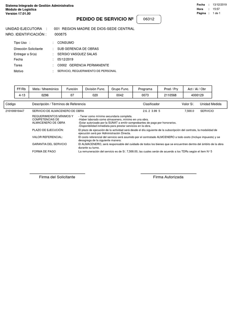 Req Almacenero 296 | PDF | Economias | Business