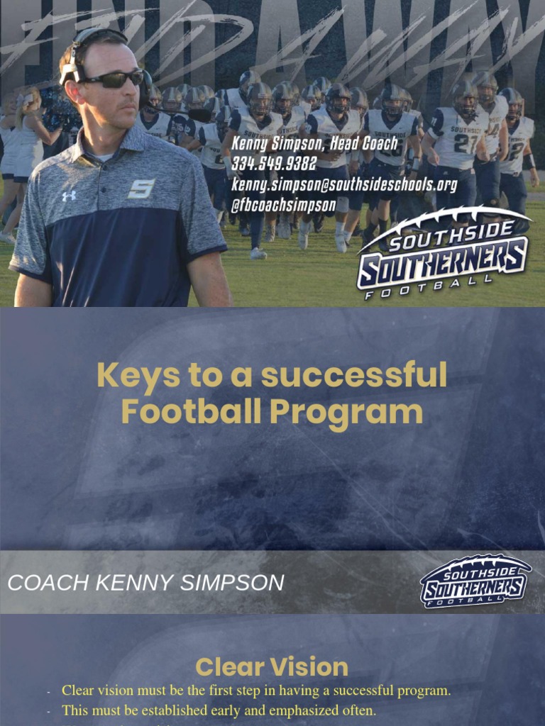 Keys to Building a Successful Football Program | PDF | Behavioural ...