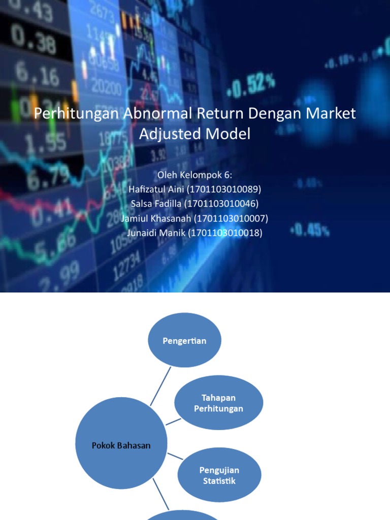 Perhitungan Abnormal Return Dengan Market Adjusted Model-KLP 6 | PDF