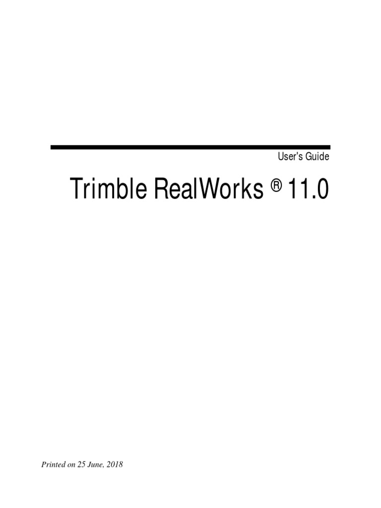 TrimbleRealWorks 11.0 User Guide PDF | PDF | Rendering (Computer ...