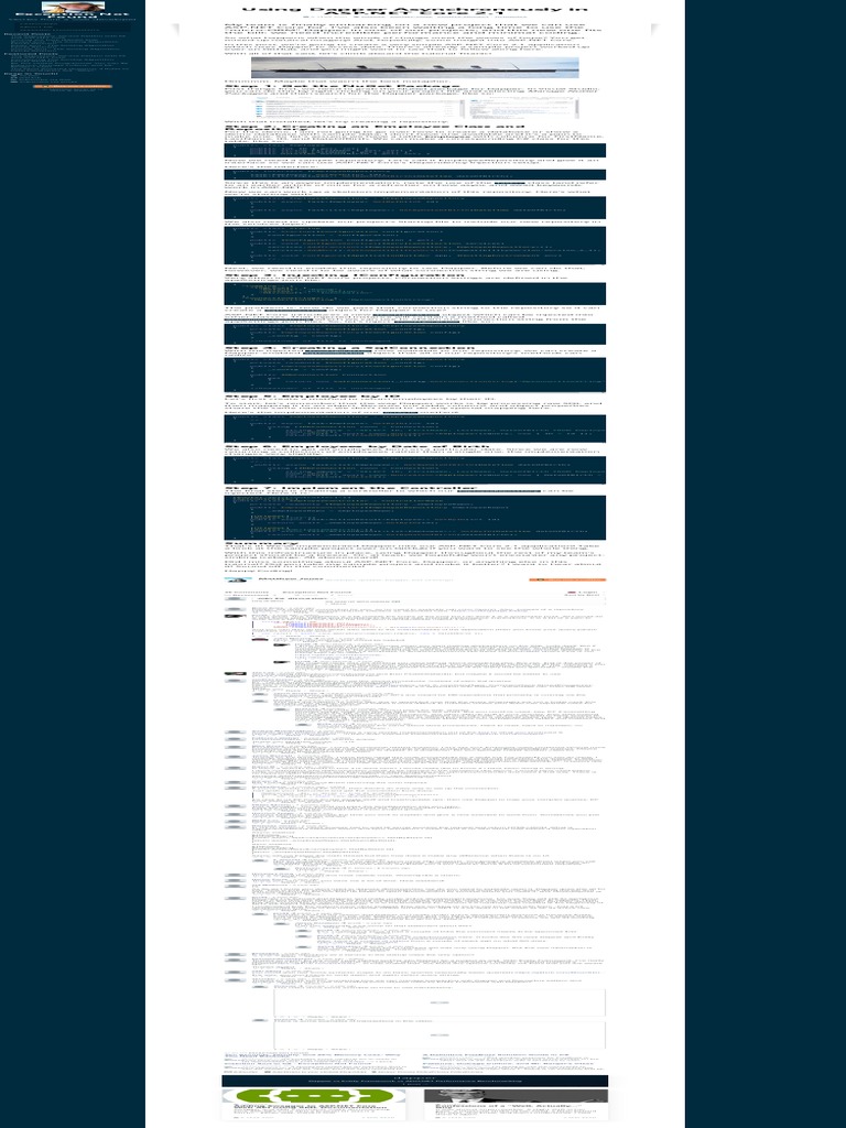 Using Dapper Asynchronously in | PDF | Sql | C Sharp (Programming Language)