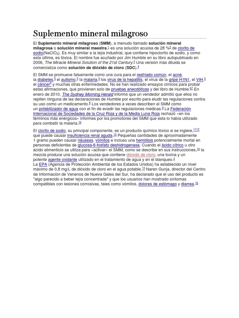 Suplemento Mineral Milagroso PDF | PDF
