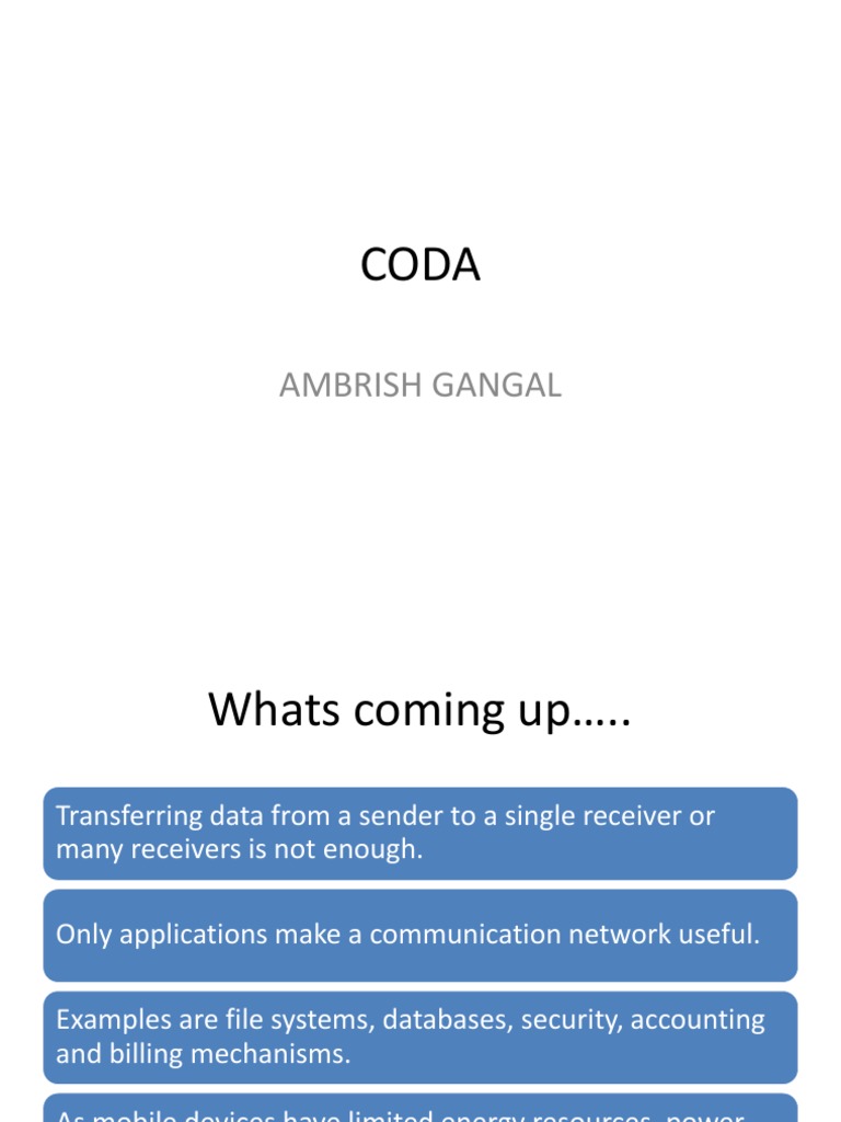 Coda | PDF | File System | Cache (Computing)