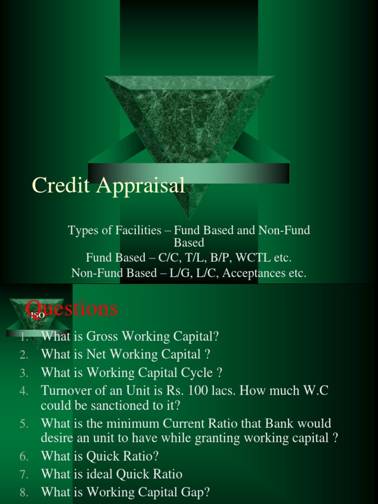 Credit Appraisal | PDF | Working Capital | Banks