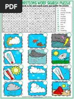 Weather Conditions Vocabulary Esl Unscramble The Words Worksheet For ...
