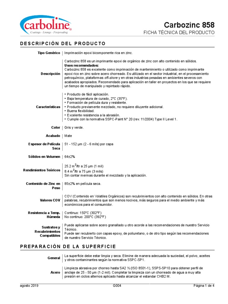 Carboline | PDF | Humedad relativa | Epoxy
