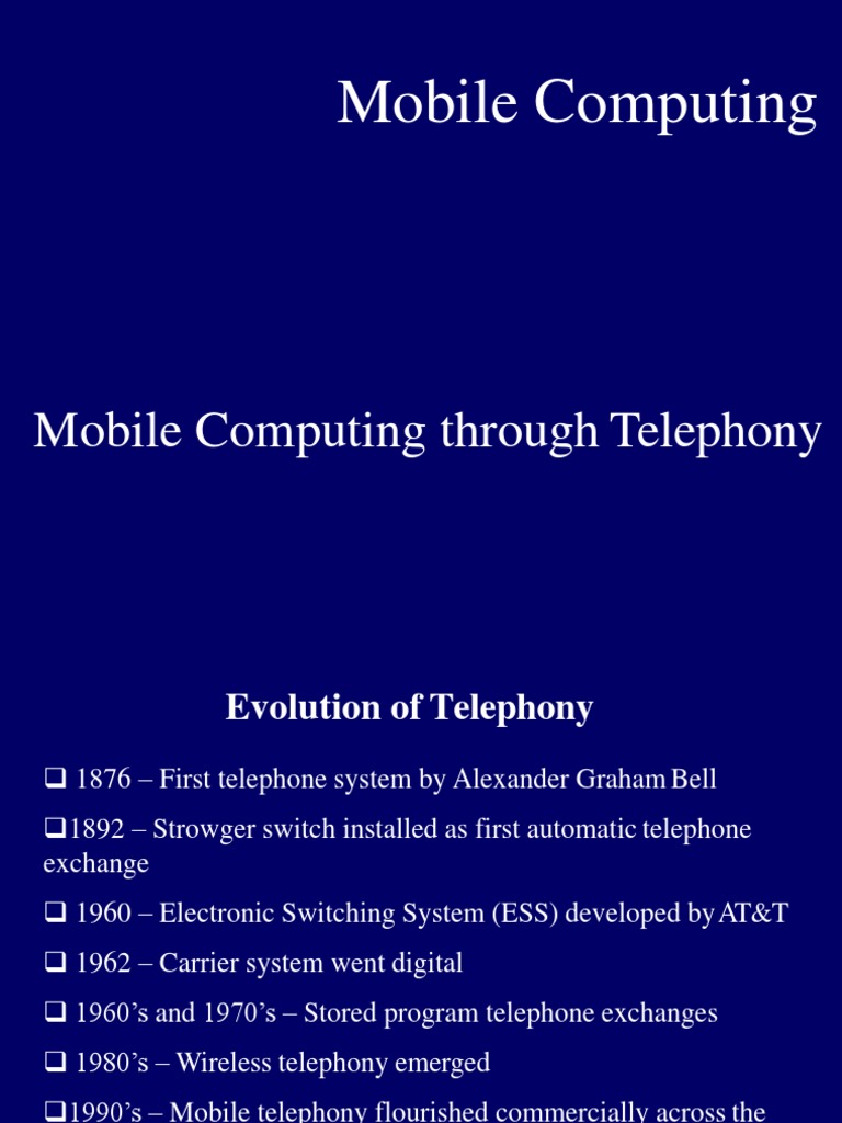 3.mobile Computing Through Telephony | PDF | Channel Access Method | Interactive Voice Response