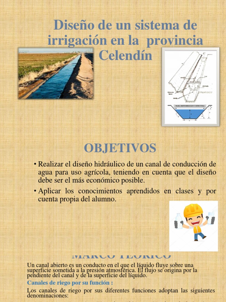 Diseño De Canales Pdf Canal Riego
