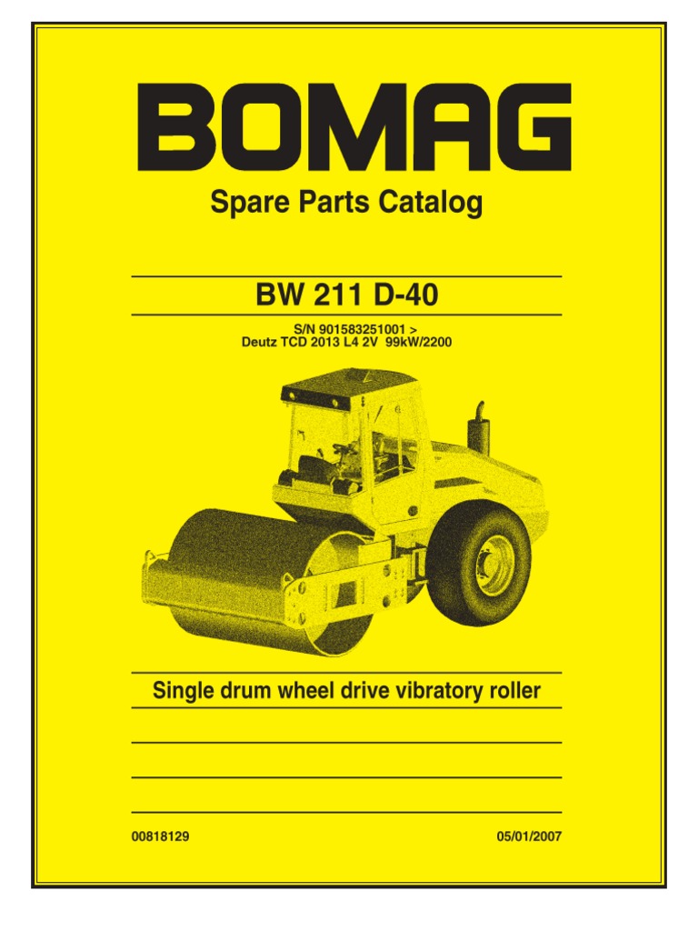 BOMAG BW211D-40 Parts Manual | PDF