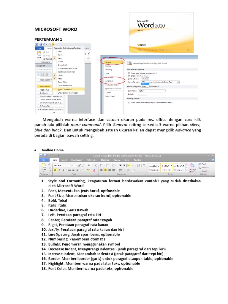 Modul Msword 2010 | PDF