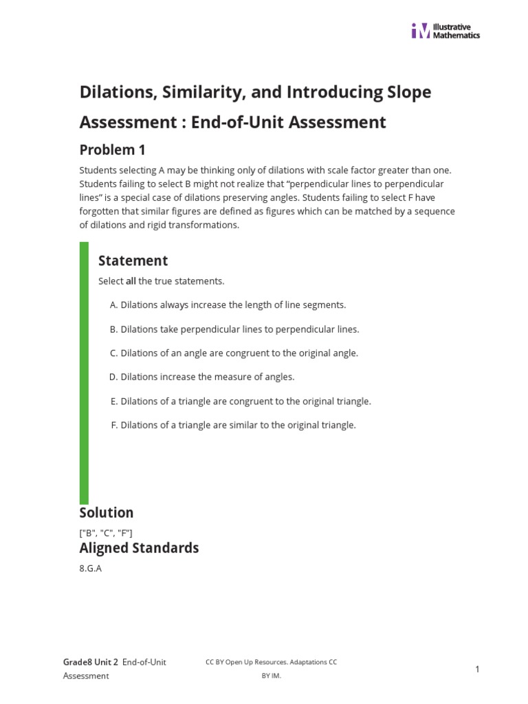 Grade8 2 End of Unit Assessment Teacher Guide | PDF | Triangle ...