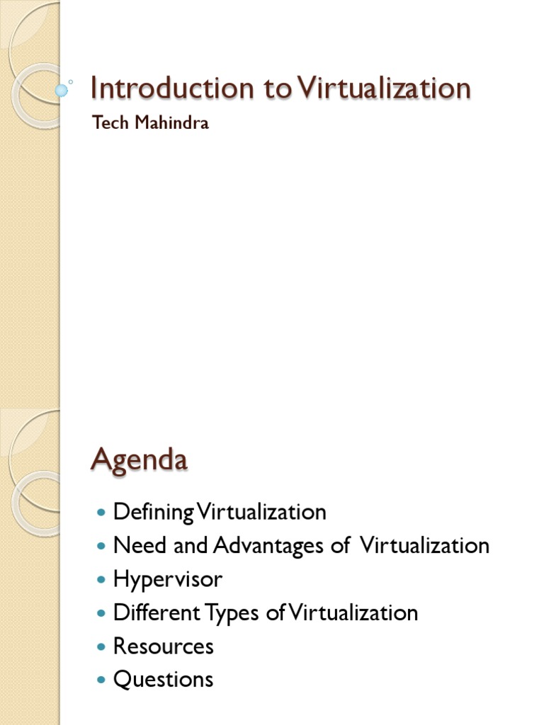 IntroDuction To Virtualization | PDF | Virtualization | Virtual Machine