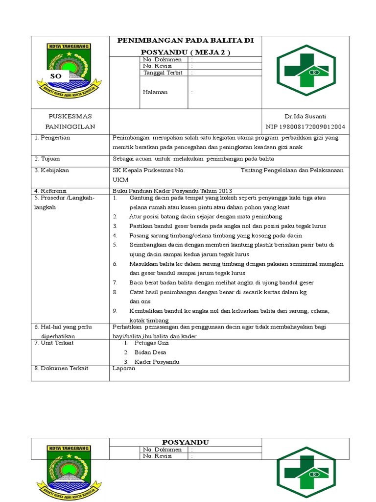 SOP Penimbangan | PDF