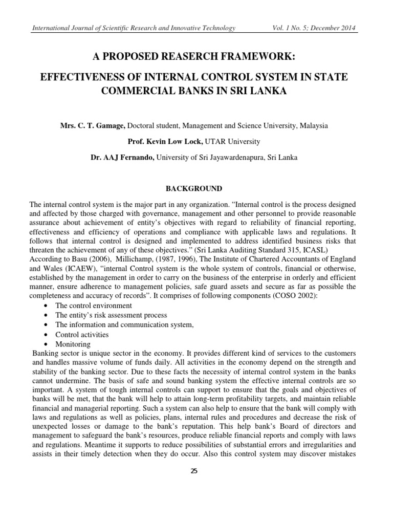 Article - Effectiveness of Internal Control System in State Commercial ...