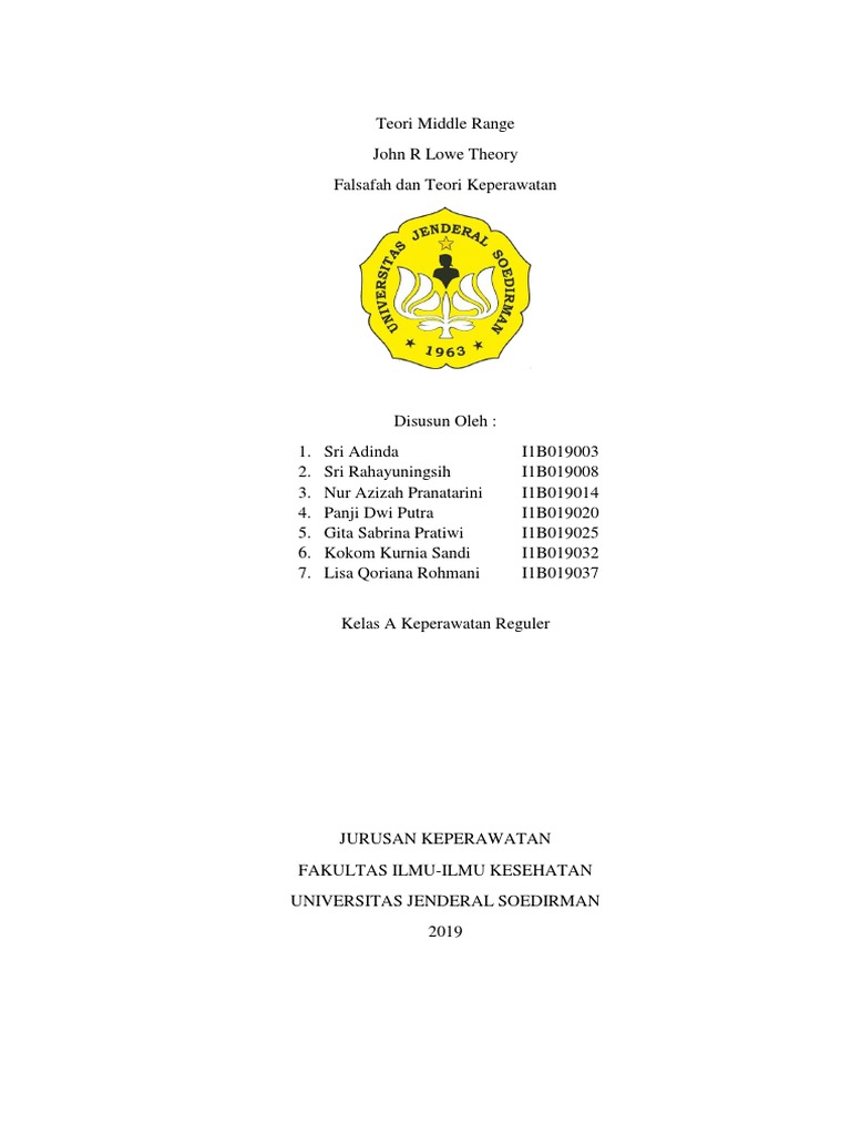 Teori Keperawatan John Lowe dan Kemandirian | PDF | Ilmu Sosial | Sains ...