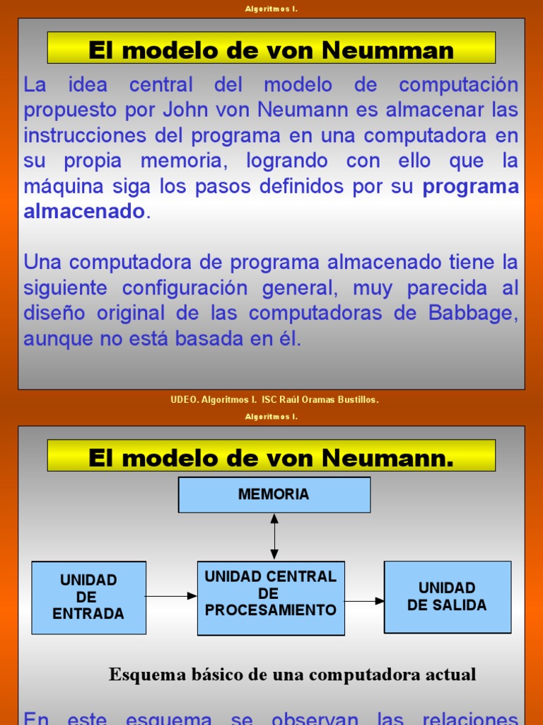 Arquitectura del Modelo de Von Neumann | PDF | Programa de computadora ...