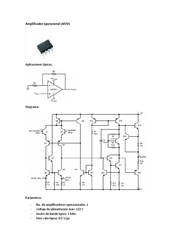 Amplificador Operacional LM741 | PDF