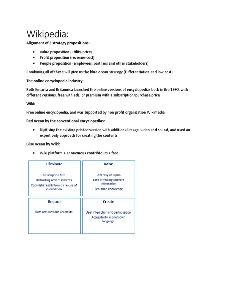 Wikipedia Strategy Analysis | PDF