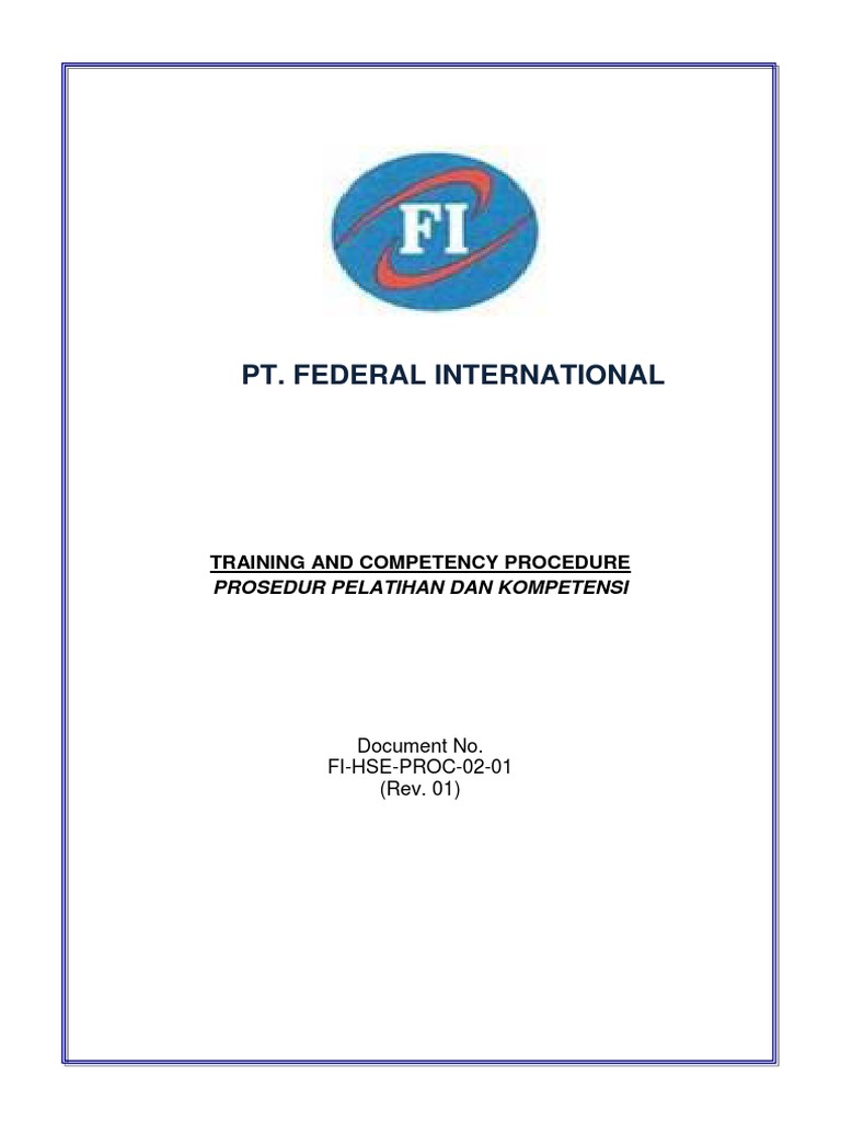 PROC-02 Training and Competency Procedure PDF | PDF | Working ...