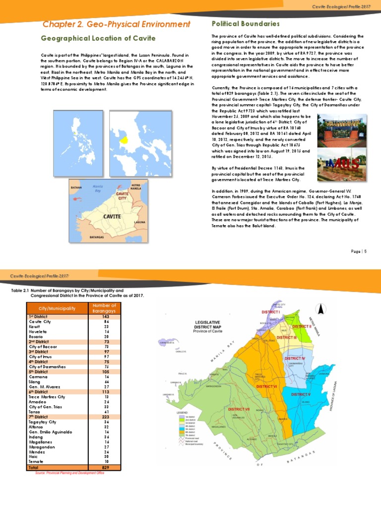 Cavite Geo-Physical Overview 2017 | PDF | Landscape | Geomorphology
