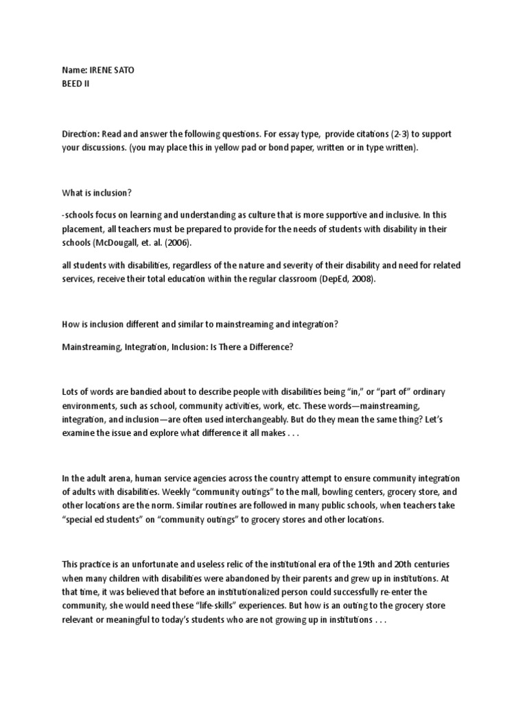 Lesson Plan | PDF | Inclusion (Education) | Classroom