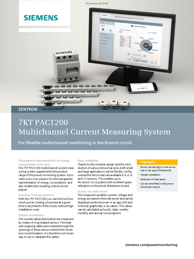 7KT PAC1200 Multi Channel Current Measuring System - Catalog - 7411 PDF ...