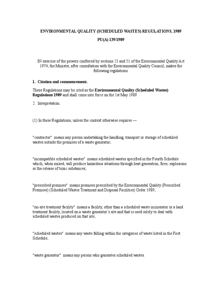 EQA Schedule Waste | PDF | Adhesive | Waste