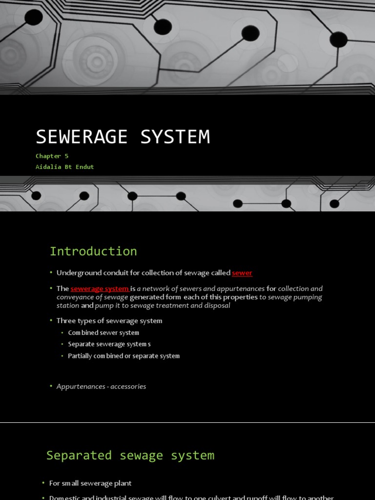 Chapter 5 - Sewerage System | PDF | Sanitary Sewer | Combined Sewer