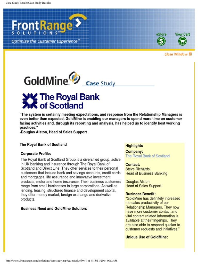 Case Study RBS | PDF | Banks | Sales