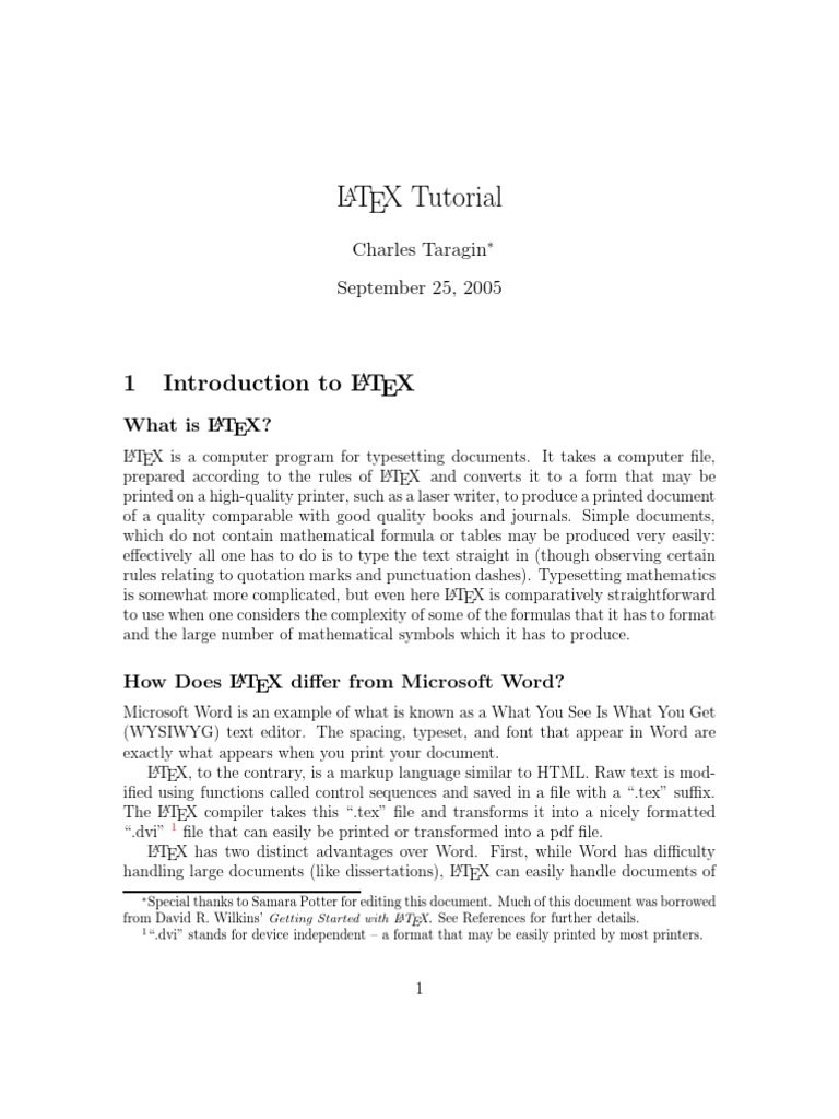 Latex Tutorial | PDF