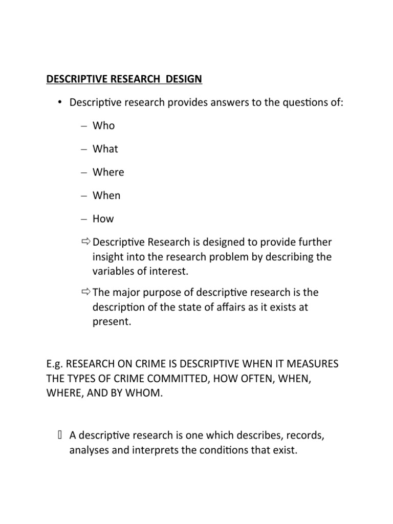 Descriptive Research Design | PDF | Survey Methodology | Science