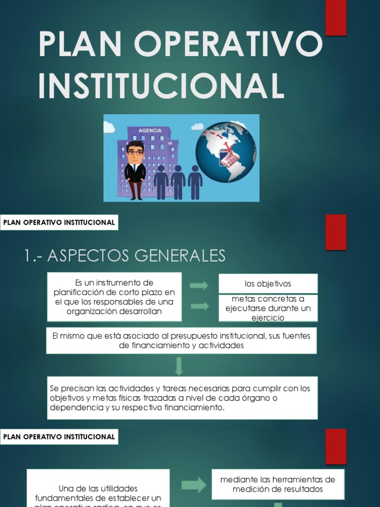 Plan Operativo Institucional | PDF | Presupuesto | Planificación