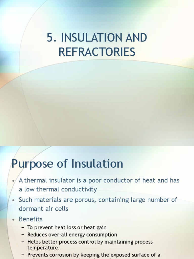 Insulation & Refractories | Download Free PDF | Refractory | Thermal ...