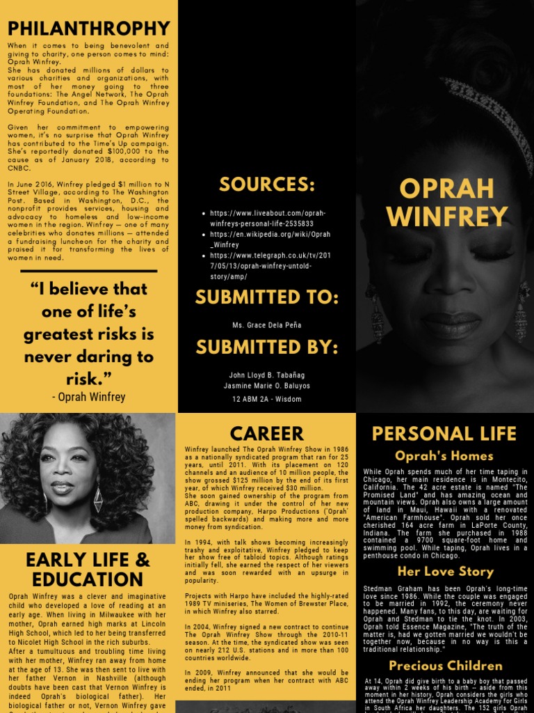 Greyscale Photography Tri Fold Brochure 1 | PDF | Oprah Winfrey ...