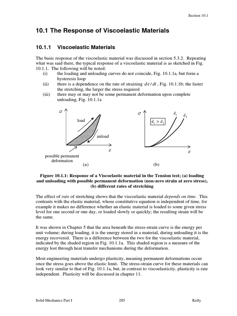 10 Viscoelasticity 01 Intro PDF | PDF | Viscoelasticity | Deformation (Engineering)