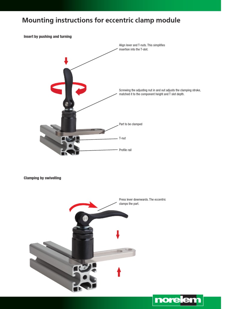 Mounting Instructions For Eccentric Clamp Module en | PDF