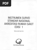 Instrumen Survei Standar Nasional Akreditasi Rumah Sakit Edisi 1 Tahun 2018 PDF | PDF