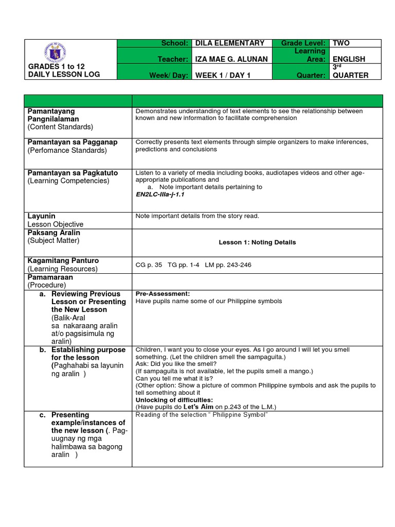 DLP Eng Q3W1 | PDF | English Language | Languages