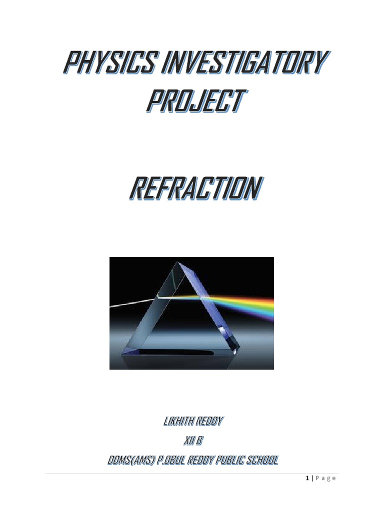 Ip Phy | PDF | Prism | Refraction