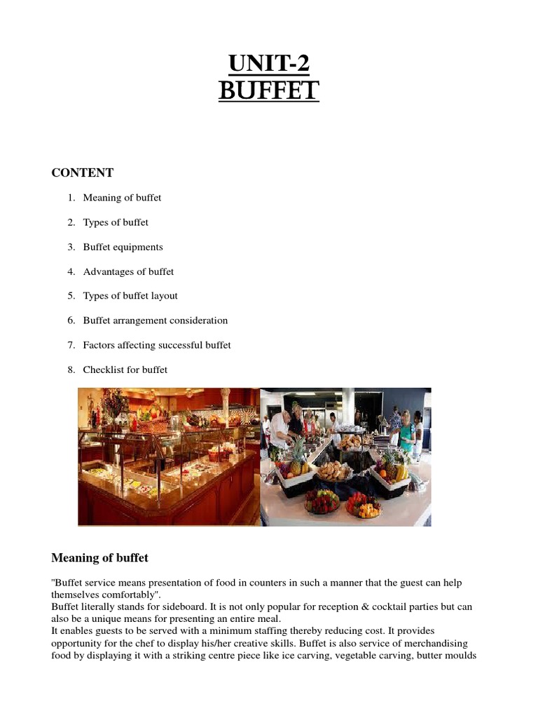 BUFFET | PDF | Buffet | Menu
