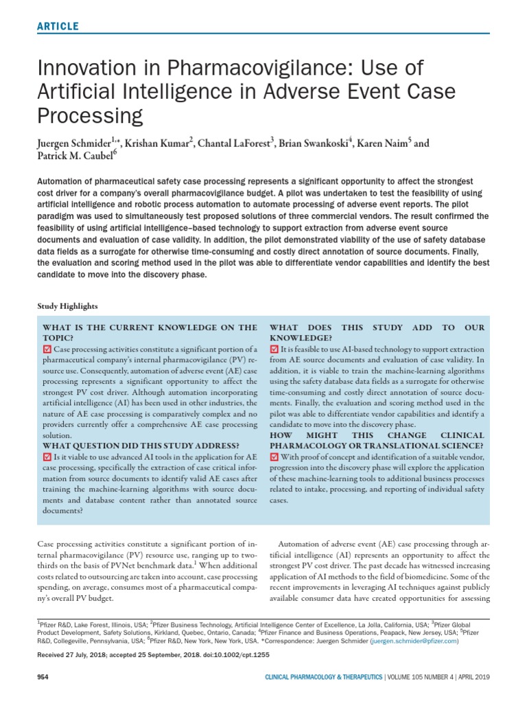 AI CaseProcessing | PDF | Pharmacovigilance | Artificial Intelligence