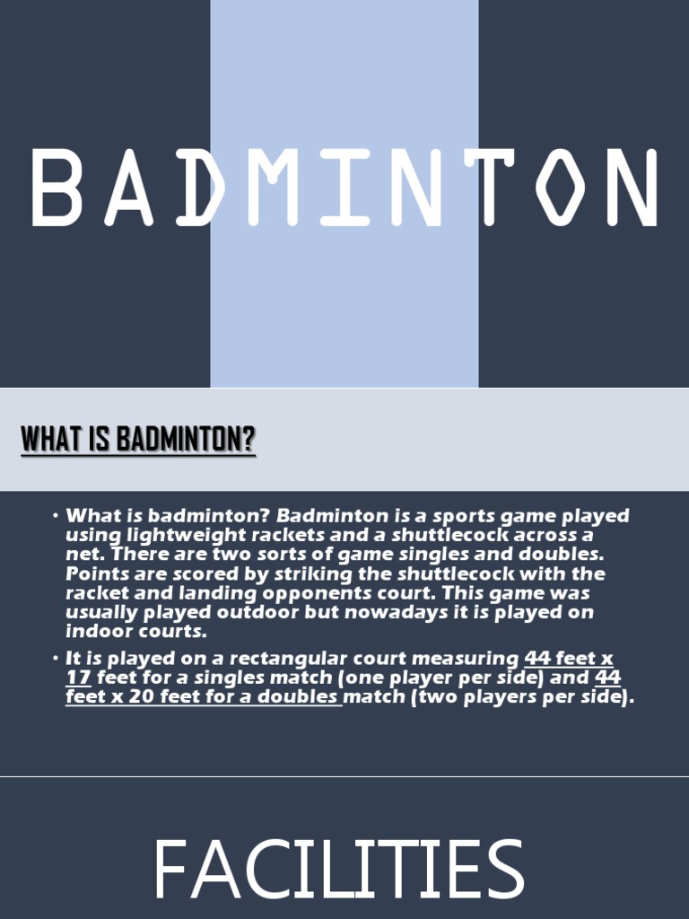 Grade 11 PE "Badminton" | PDF | Materials | Sports